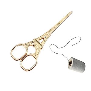 Honbay 5 Inch Gold Plated Stainless Steel Eiffel Tower Embroidery Scissors Sewing Scissors Craft Scissors for Art Work