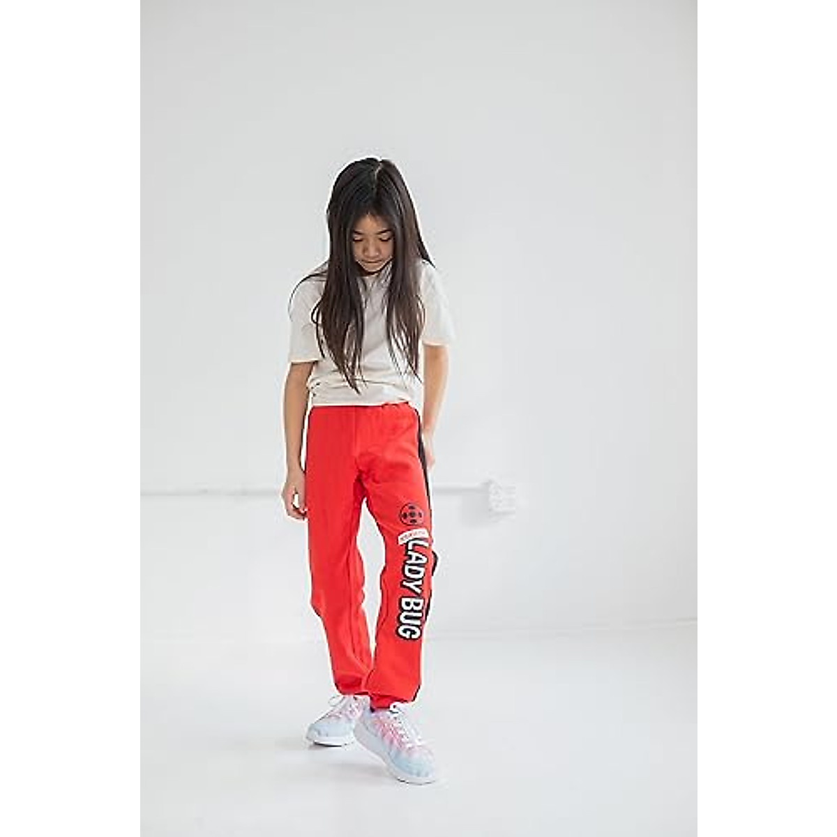 Miraculous Ladybug Little Girls Fleece 2 Pack Pants Red/Black 6-6X