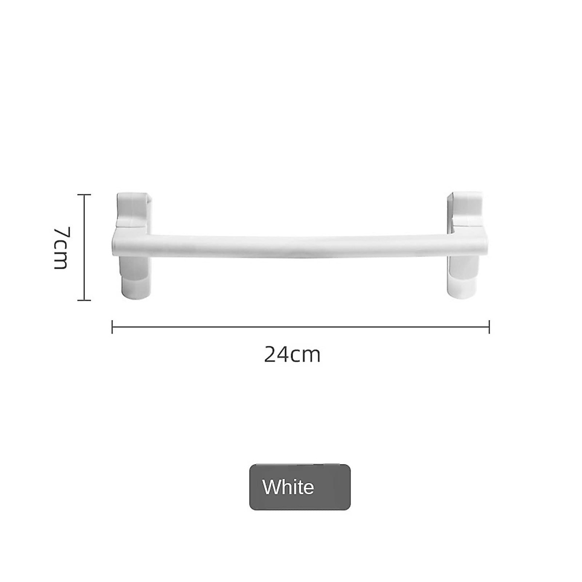 STARMS Simple Cabinet Door Single-Bar Towel Rack Kitchen Plastic Desktop Hanging Rag Rack Bathroom Non-Perforated Bath Towel Shelf