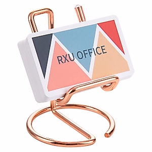 Business Card Holder for Desk,Cute Metal Rose Gold Desktop Business Card holder Display for Men & Women