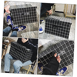 Cabilock 3 Pcs Folding Storage Box Collapsible Storage Bins Stackable Storage Bins Cube Storage Baskets Storage Cubes Storage Basket Storage Bins with Lids Container Large Cardboard