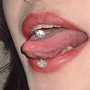 CHARMONLINE Tongue Rings Barbell Nipple Bars 12Pcs Glow in The Dark 14G Bioflex Acrylic or Stainless Steel Piercing Rings Jewelry