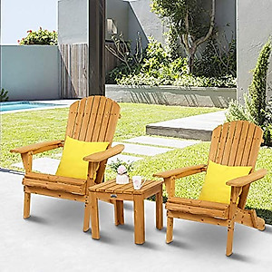 VINGLI Folding Adirondack Chairs Set of 4 Clearance Weather Resistant/Lawn Chairs Cheap Fire Pit Chairs Highwood Lounge Chairs-Patio Furniture Sets for Campfire, Bonfire