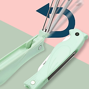 NC Paring Knife Fruit Knife Peeling Vegetable Peeler Folding Foldable Multi Function Travel Pocket Portable Mini Household for Kitchen Traveling Camping Outdoor Stainless Steel