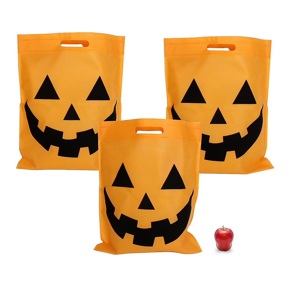 Funiverse Bulk 25 Pack Reusable Jack O' Lantern Halloween Trick or Treat or Shopping Bags -
