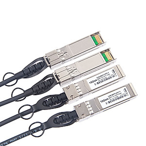 40G QSFP+ to 4xSFP+ Breakout DAC - 40GBASE-CR4 Passive Direct Attach Copper Twinax QSFP to SFP Cable for Juniper QFX-QSFP-DACBO-1M Devices, 1-Meter(3.3ft)