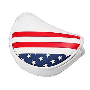 Stars& Stripes Golf Club Mallet Putter Headcover Sports Golf Club Mallet Putter Cover Golf Accessories Equipment