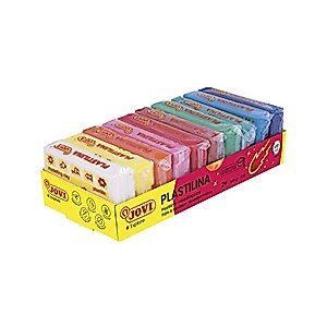 Jovi Plastilina Reusable and Non-Drying Modeling Clay; 1.75 Oz. Bars, Set of 10, 1 Each of 10 Colors, Perfect for Arts and Crafts Projects