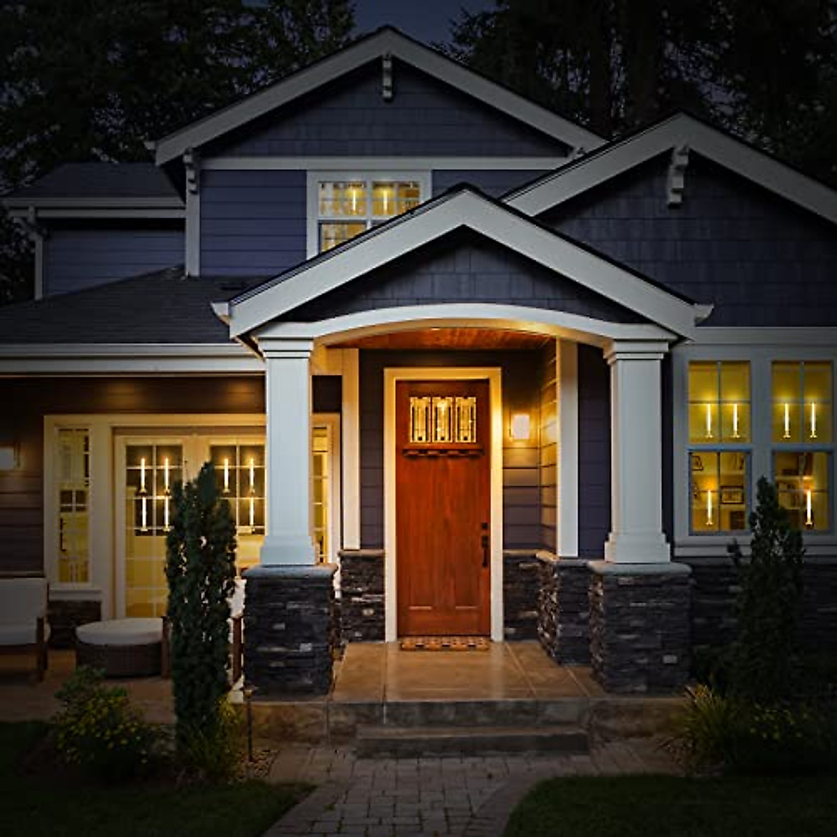 YAUNGEL Window Candles, 8 Pack LED Battery Operated Christmas Candles for Windows with Remote Timer Electric Candle Lights with Removable Candle Holders Suction Cups for Christmas Decorations…