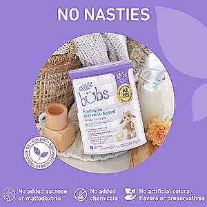 Aussie Bubs Australian Goat Milk-based Toddler Formula, Powder, 28.2 oz (3 Cans)