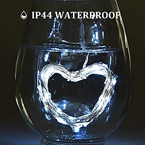 SPRKLINLIN 2 Pack 100 LED Solar Power Fairy Lights, 33FT Outdoor Fairy Lights Waterproof Copper Wire 8 Modes Fairy Lights for Garden, Patio, Wedding, Party, Christmas, Home (White)