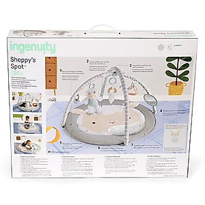 Ingenuity Sheppy’s Spot Ultra Plush Baby Activity Gym & Tummy Time Mat, Newborn and up - Corrie