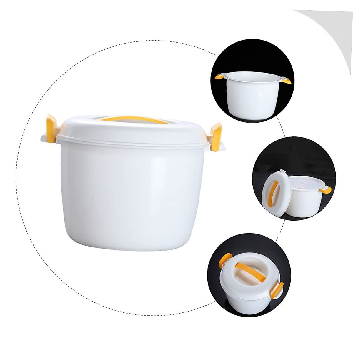 Housoutil Rice Cooker Oven Food Steamer Stew Pot Microwave Pasta Maker Japanese Rice Cooker Microwave Cookware Rice Cooker Cooker Rice Cooker for Microwave Oven Food Container Home