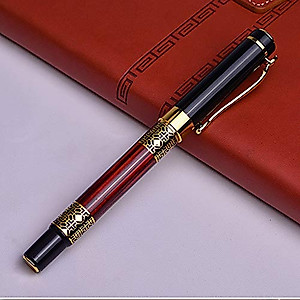Ancolo Personalized Fountain Pen- Quality Pen Custom Engraved your own Name, Slogan,Logo,Company Team Name, Perfect for Writer, professor, Calligrapher, students-Metal Body Black ink Perfect for Bank