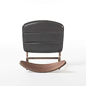 Christopher Knight Home Anise Leather / Walnut Dining Chairs, 2-Pcs Set, Dark Brown / Walnut Finish