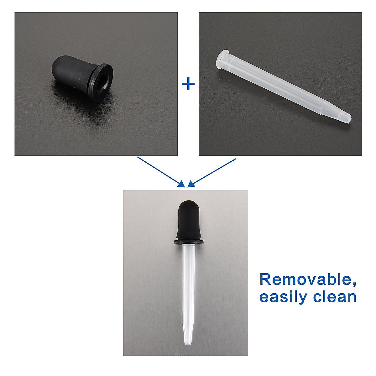 eBoot Plastic Transfer Pipettes Eye Droppers for Lab Science Art Essential Oil with Silicone Bulb, 20 Pack