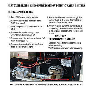RV Water Heater Thermal Cutoff Kit - Replacement Part for Atwood 93866 Work for The Electronic Water Heater Models # GCH6-4E GCH6-6E G6A-7E G6A-8E GC6AA-9E GCH10A-2E G610-3E GH610-3E XT Series (4)