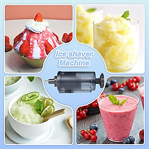 Ice Shaver Attachment for KitchenAid Stand Mixer- Efficient Shaved Ice Maker, High Production Shave Ice Machines Ice Cream Maker, Essential Mixer Parts with 8 Molds - By Aooaid