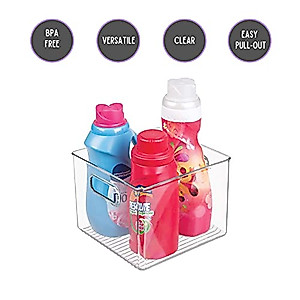Soko Design 2-Pack Clear Plastic Storage Bins, Storage Container For Pantry | Clear Storage Containers, Stackable Storage Bins | Plastic Storage Bins for Pantry, Fridge Container…