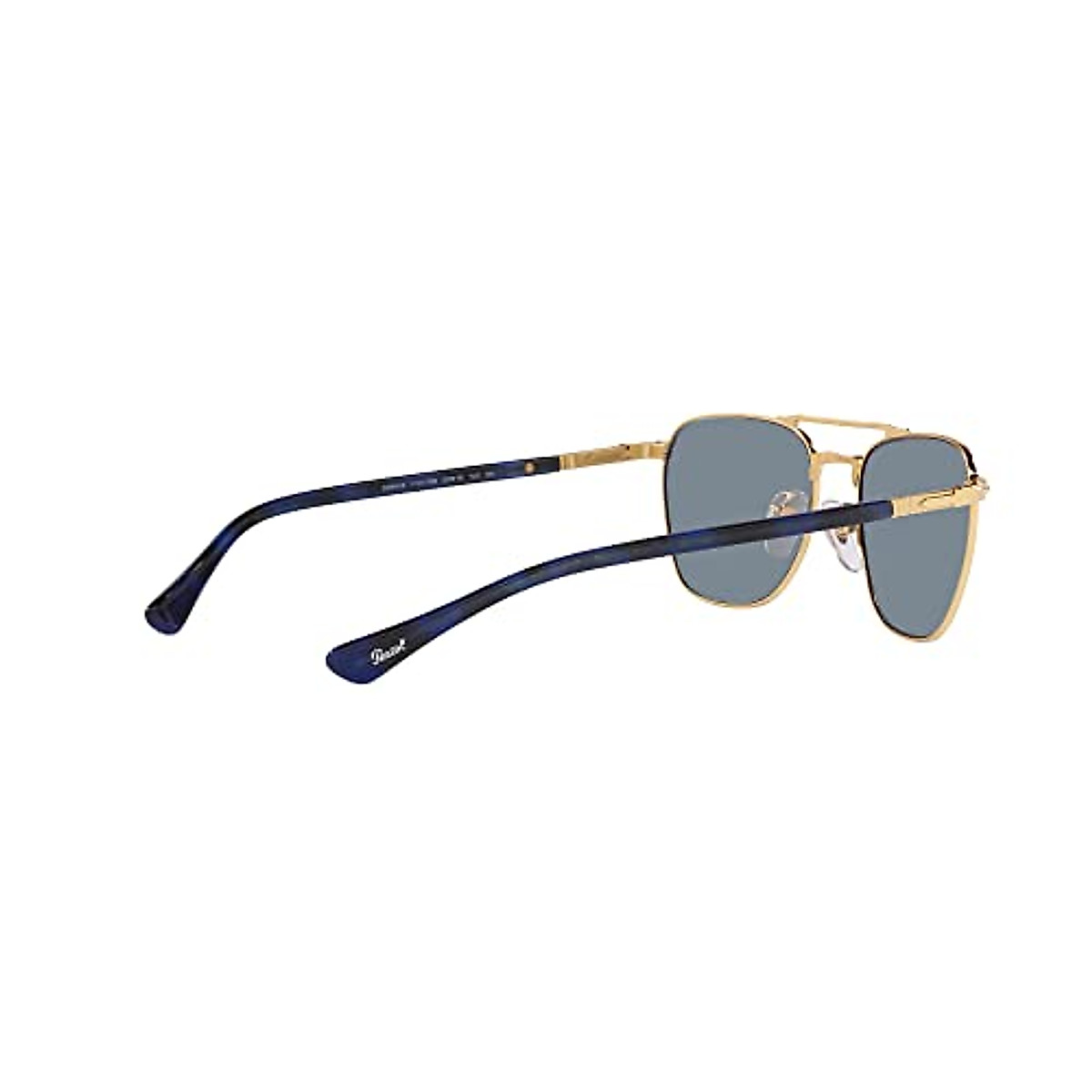 Persol PO2494S Square Sunglasses, Gold/Light Blue, 55 mm