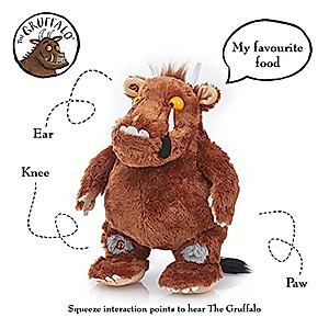 WOW! STUFF The Gruffalo Interactive Plush | Official Talking 12" Soft Toy from The Julia Donaldson Childrens Books and Films | Unlock The Bonus Phrases | for Boys and Girls Aged 2+