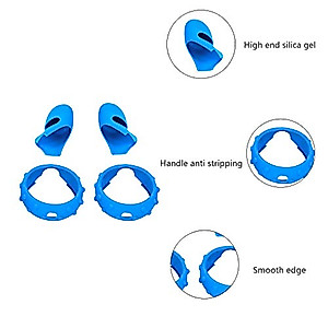 RINAMK 1 Pair Silicone Protective Dust Protective Ring Replacement for Controller for Oculus Oculus Quest/Rift S VR Controller, Blue