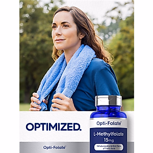 Carlyle L Methylfolate 15mg | 120 Capsules | Value Size | Max Potency | Optimized and Activated | Non-GMO, Gluten Free | Methyl Folate, 5-MTHF | by Opti-Folate