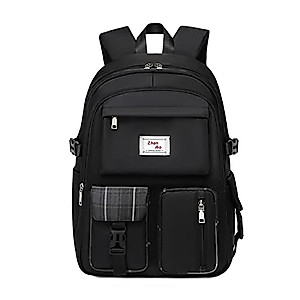 Acmebon Girl Roomy Fashion Laptop Backpack Casual Daily Backpack for Women Black