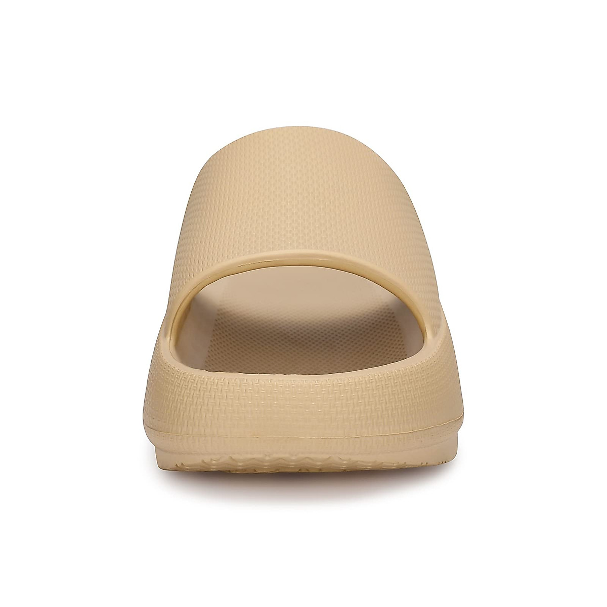welltree Slides for Women Men Pillow Slippers Non-Slip Bathroom Shower Sandals Soft Thick Sole Indoor and Outdoor Slides,Khaki,7.5-8.5 Women/6-7 Men