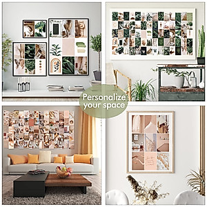 LIIGEMI 70PCS Botanical Wall Collage Kit Aesthetic Pictures，Bedroom Decor for Teen Girls, VSCO Room Decor, Boho Trendy Decor Photo Collection，Double- Sided, 70 Set 4x6 Inch