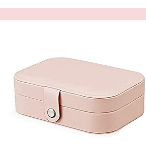 ZZYINH AN207 Jewlery Box Portable Jewelry Case Multi-Function Large Capacity Jewelry Storage Ear Stud Earrings Ornament Jewlery Box Small Jewelry (Color : Pink)