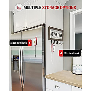 ThermoPro TP15 Waterproof Instant Read Food Thermometer, Digital Meat Thermometer for Cooking and Grilling, Backlight Kitchen Thermometer, BBQ Smoker Cooking Thermometer with Probe Calibration