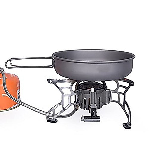 TWDYC Titanium Ultra-Light Frying Pan with Folding Handle Outdoor Camping Skillet Griddle Tableware