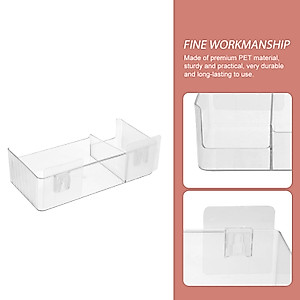 Kichvoe Organizer Storage Cabinet Refrigerator Bin Clear Plastic Bins for Fridge Bath Basket with Suction Cups Refrigerator Crisper Storage Containers Kitchen Organization Fridge Organizer