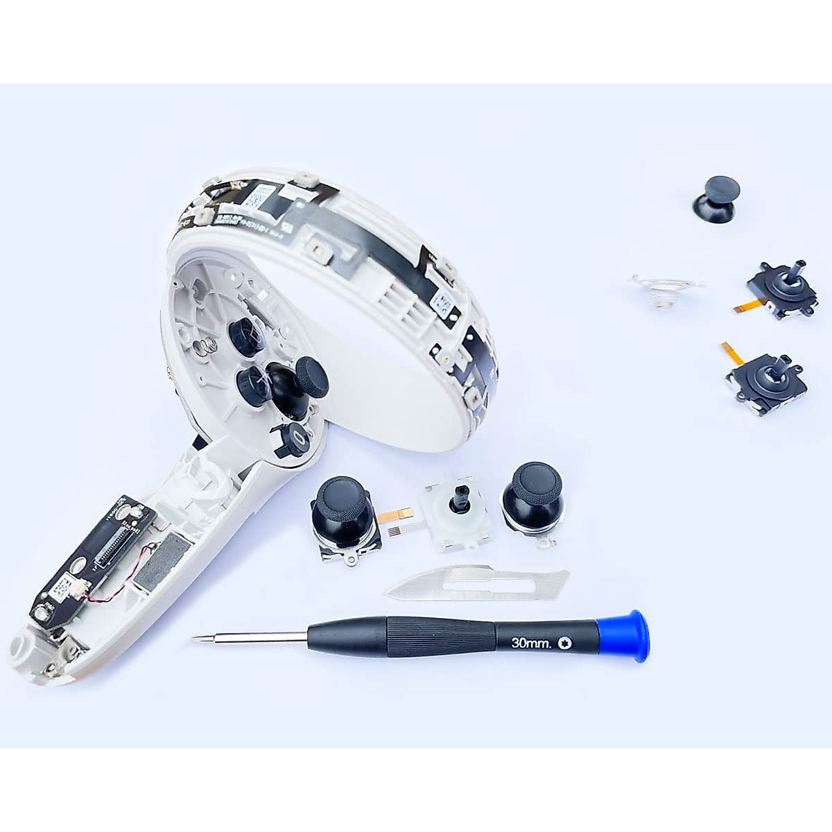 ElecGear Joystick Replacement for Oculus Quest, 2X Left & Right Analog Thumb Stick Control Sensor Module for Quest VR Headset Touch Controller with Repair Tool Kit