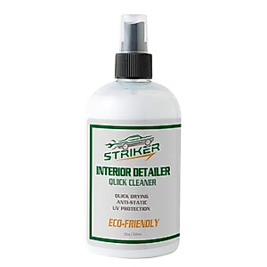 Striker - Eco Friendly Auto Interior Detailer Cleaning UV Protectant Spray. Dust Repellant, Cleaning and Restoration of Dash, Seats, Upholstery, Leather, Plastic, Vinyl. 12 fl. oz.
