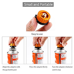 Hamans Butane Fuel Canister Adapter, Camping Backpacking Stove Butane Gas Adapter Convert Connector