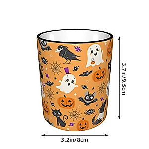 Halloween Funny Coffee Mug for Women Kid Ceramic Tea Cup Unique Friend Gift with Handle 11 OZ Microwave Safe Office Work Home