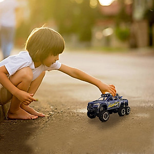 Toy Pickup Truck for Boys - Ford F150 Toy Trucks 1/24 Scale Die-Cast Model Cars with Sound and Light, Toy Cars for 3+ Year Old Boys Girls (Black)