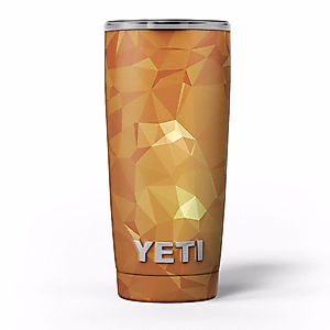 Design Skinz Orange Geometric V15 - Skin Decal Vinyl Wrap Kit Compatible with The Yeti Rambler Cooler Tumbler Cups