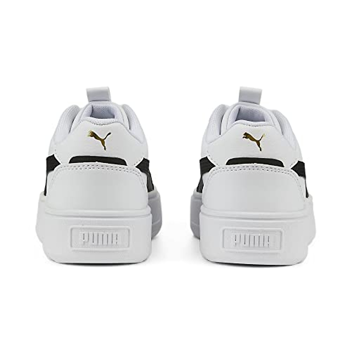 PUMA unisex child Karmen Rebelle Sneaker, White/Black, 2 Little Kid US