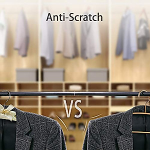 Padded Clothes Hangers for Sweaters – Women Padded Coat Hangers- Foam Hanger Non Slip Satin Canvas Covers for Adults Wedding Bridesmaid (Pack of 10)