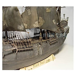 3D Pirate Wooden Kits 1: 96 Pirates of The Caribbean Black Pearl Wooden Sailboat Model Kit Collection Ornaments Display