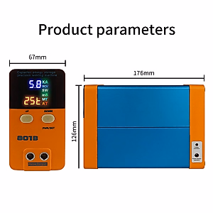 RCBDBSM Industrial Energy Storage Battery Welding Machine 801B Battery Spot Welder 11.6 KW Mini Portable Spot Welding Equipment for 18650, 21700 Lithium Battery Pack Building