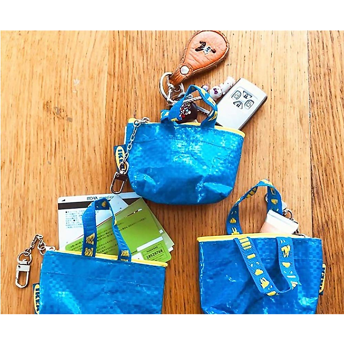 IKEA Key & Coin Purse KNOLIG Bag Small Blue with One Zipper Bag (1 set)