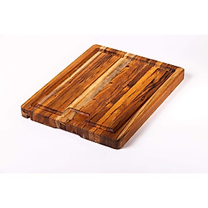TeakHaus Edge Grain Large Smart Rectangular Cutting Board