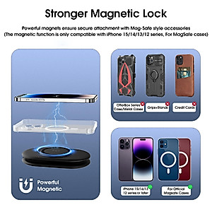 Wireless Charging Station, Folding Magnetic Travel Wireless Charger Pad for Apple, Fast Charging Station for iPhone 15/14/13/Pro Max, Compatible with Apple Watch Ultra/9/8/7 AirPods 3/Pro, Charger-Pad