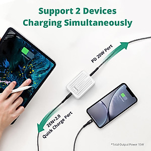 Zendure Power Bank, 10,000mAh Mini Portable Charger Battery Pack PD 20W Power Delivery Quick Charge 3.0 USB C External Battery for iPhone 15/15 Plus/15 Pro/15 Pro Max/14/14 Pro/Samsung/Pixel/LG