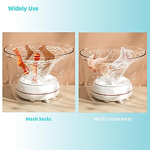 VTOSEN Portable Mini Washing Machine USB Power, 30 Mins Quick Wash, Water Saving, Stable Auto Off, Small Washer for Travel & Home, Foldable & Compact Mini Washing