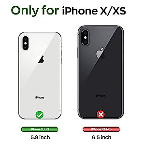 Eonfine for iPhone X Case/iPhone Xs Case Waterproof, Built-in Screen Protector Full-Body Clear Call Quality Heavy Duty Shockproof Cover Case for iPhone X/iPhone Xs (Black)